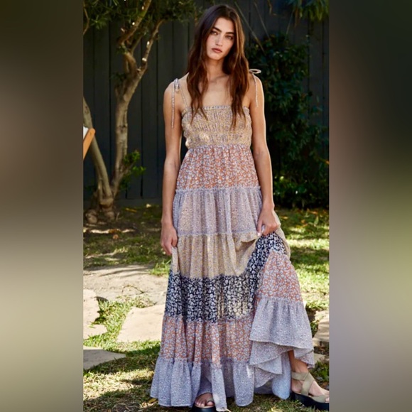 By Together | Dresses | Nwt By Together Golden Hour Floral Ruffle ...